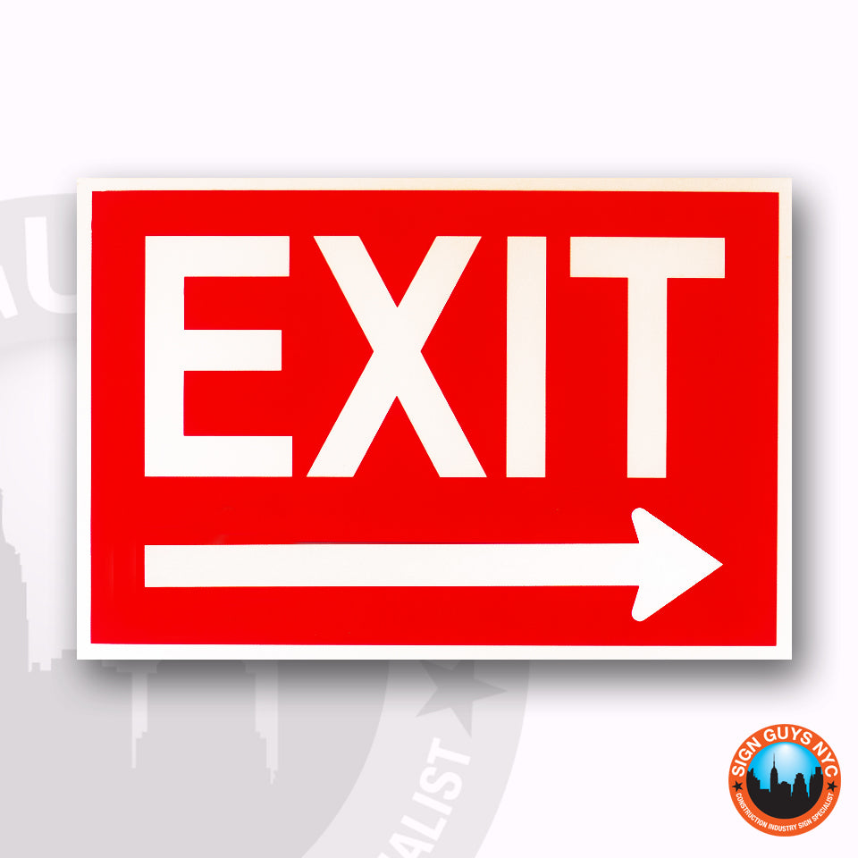 Exit Sign | Exit to the Left | Exit to the Right – Sign Guys NYC