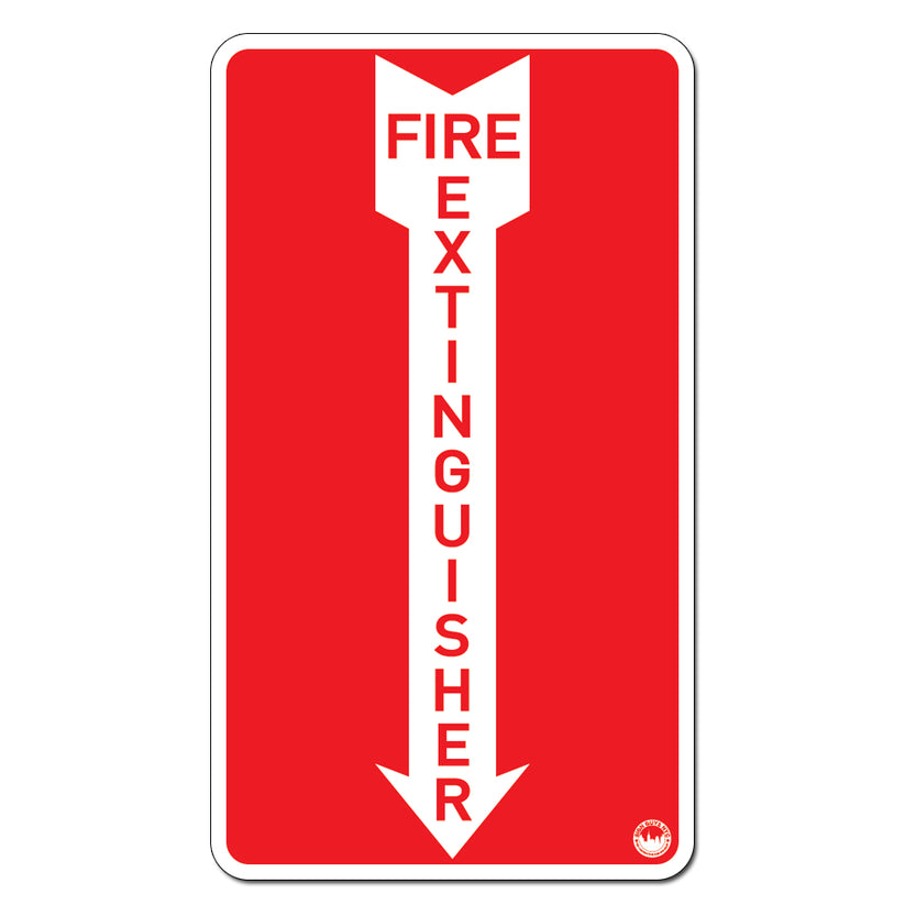 Fire Extinguisher with Arrow Sign | FDNY Sign – Sign Guys NYC